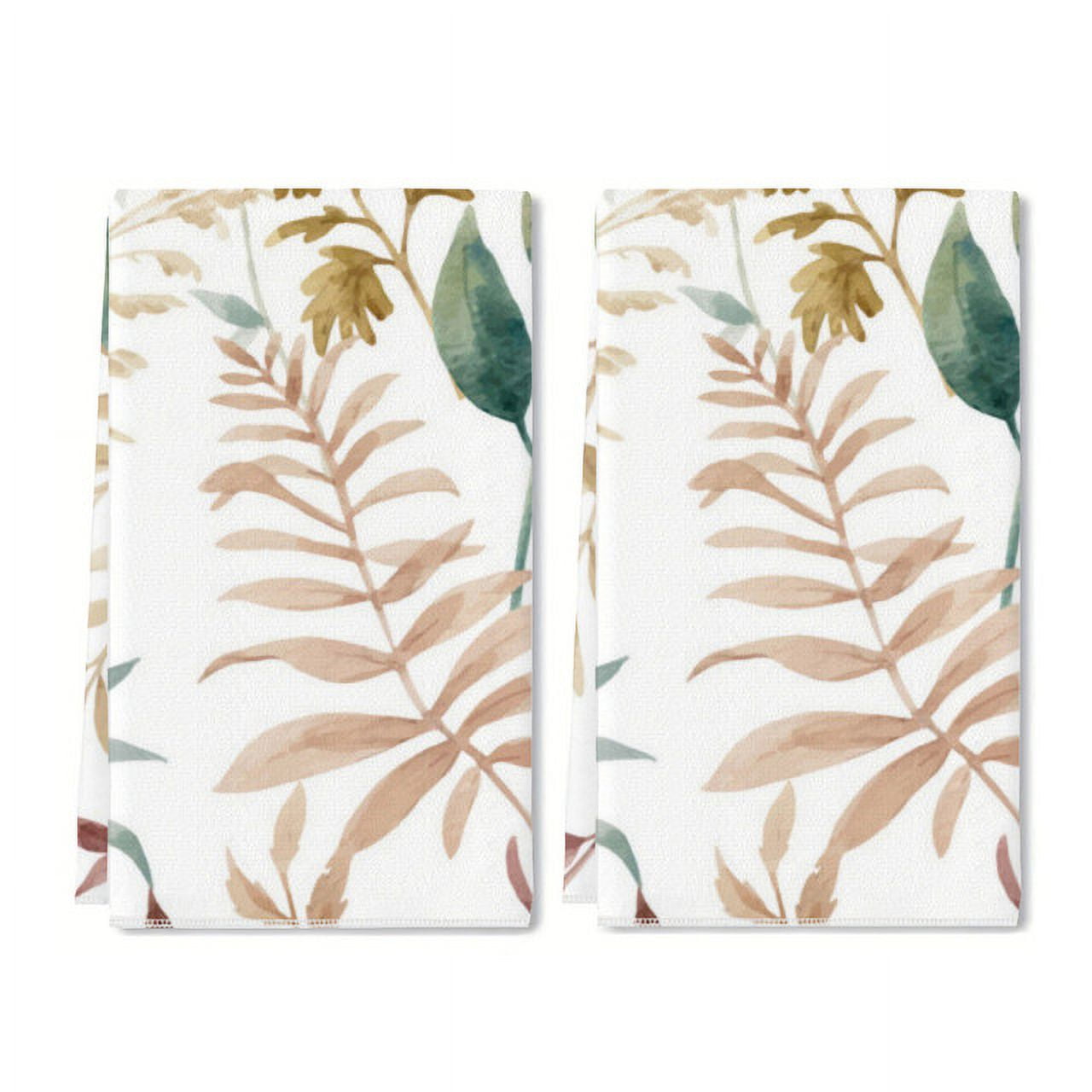 Eveokoki 2 Pcs Kitchen Towels 16 x 24 Inch Floral Dish Hand Towels ...