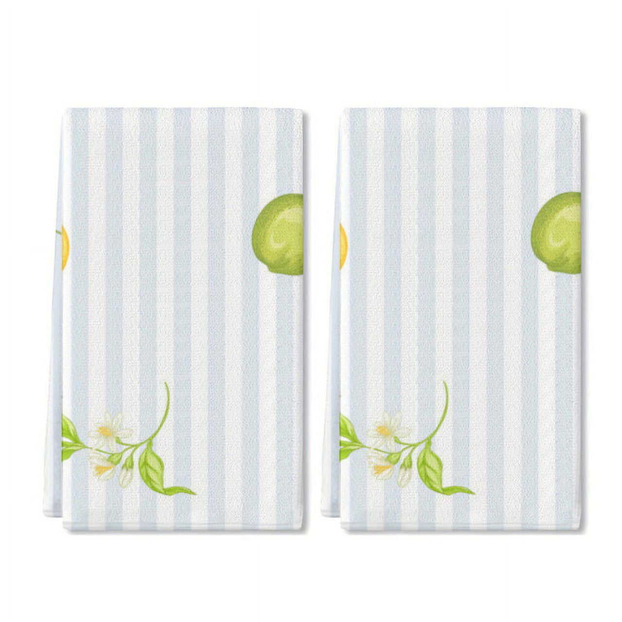Eveokoki 2 Pcs Kitchen Towels Lemons Kitchen Dish Towels Kitchen Dish ...