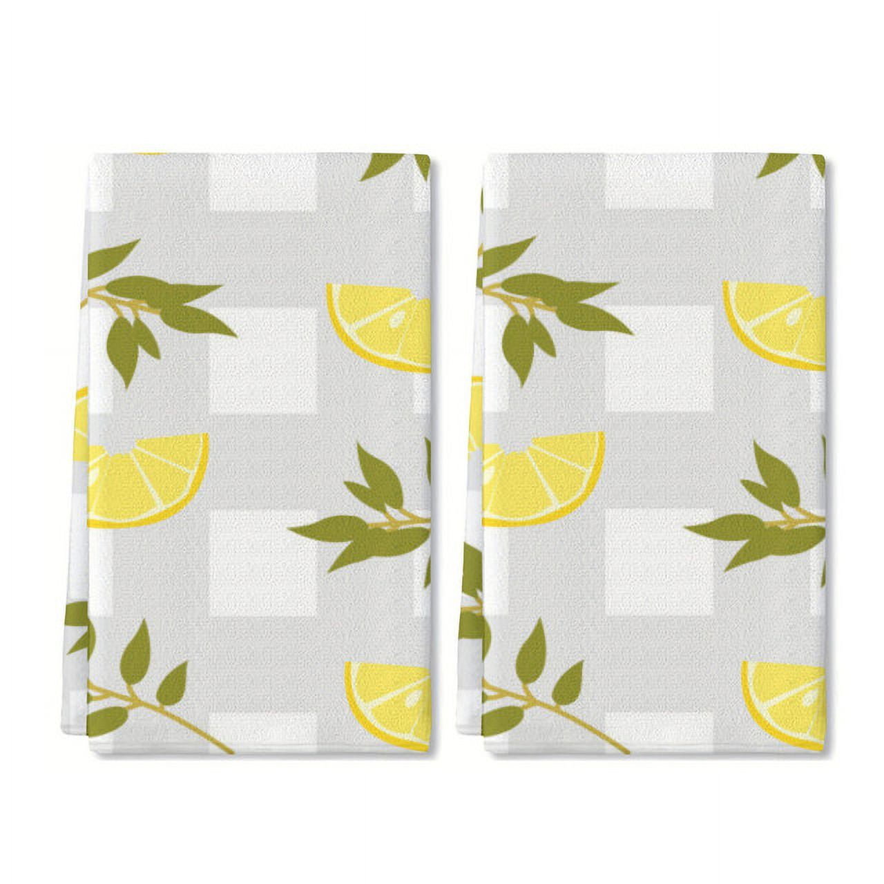 Eveokoki 2 Pcs Kitchen Towels Lemons Kitchen Dish Towels Kitchen Dish ...