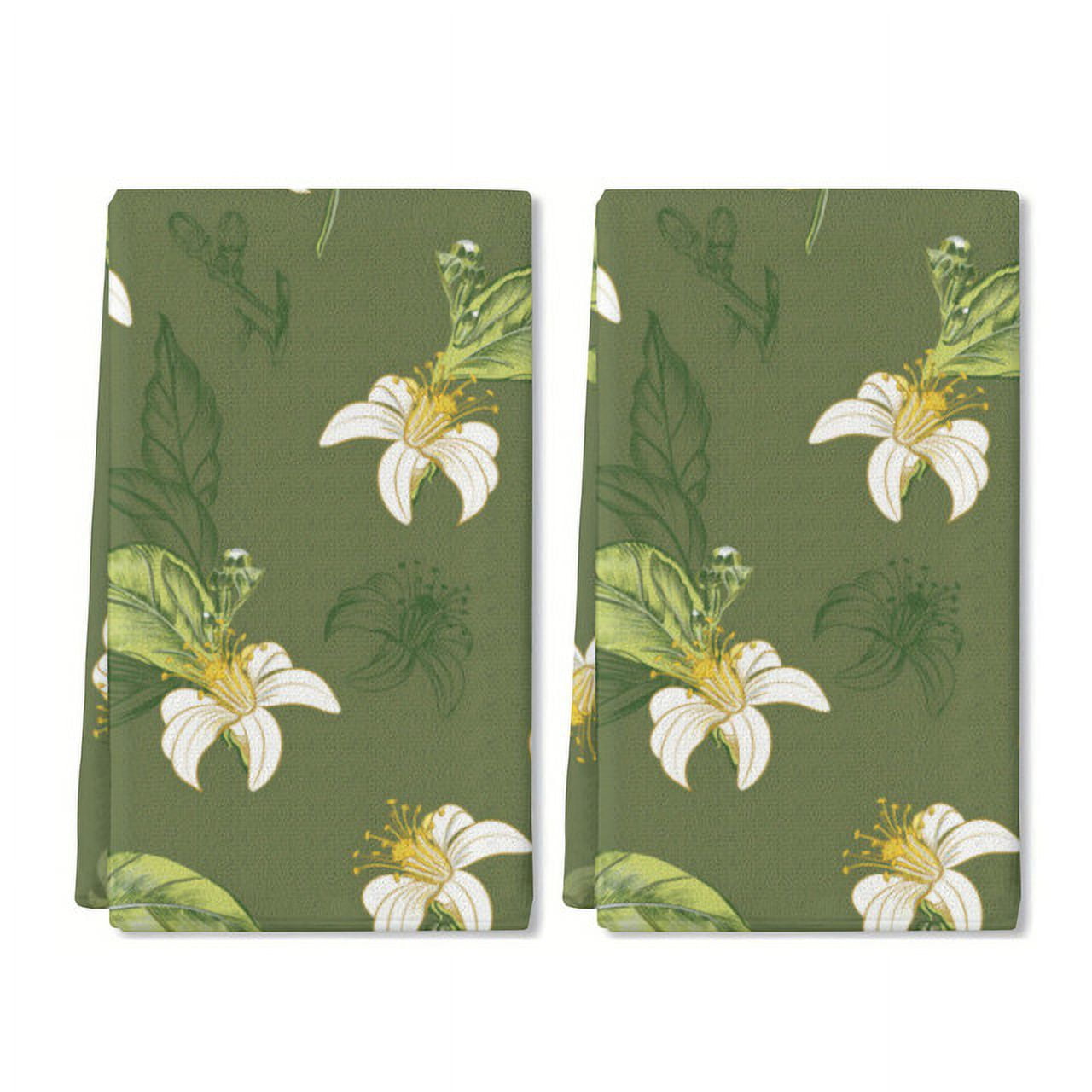 Eveokoki 2 Pcs Kitchen Towels Lemons Kitchen Dish Towels Kitchen Dish ...