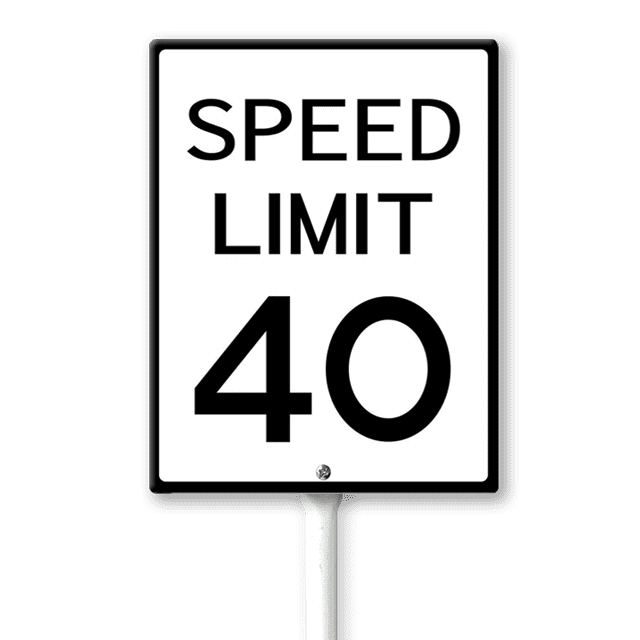 Eveokoki 4.6"x6" Speed Limit 40 Sign for Street - Traffic Signs with ...