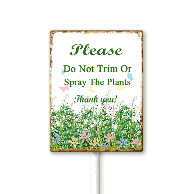 Eveokoki (4.6X6) IN Please Do Not Trim Or Spray The Plants Yard Sign ...