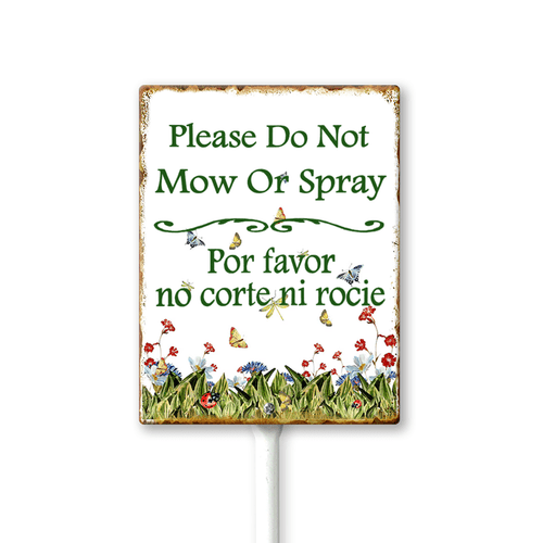 Eveokoki (4.6X6) IN Please Do Not Mow Or Spray Yard Sign With Metal ...