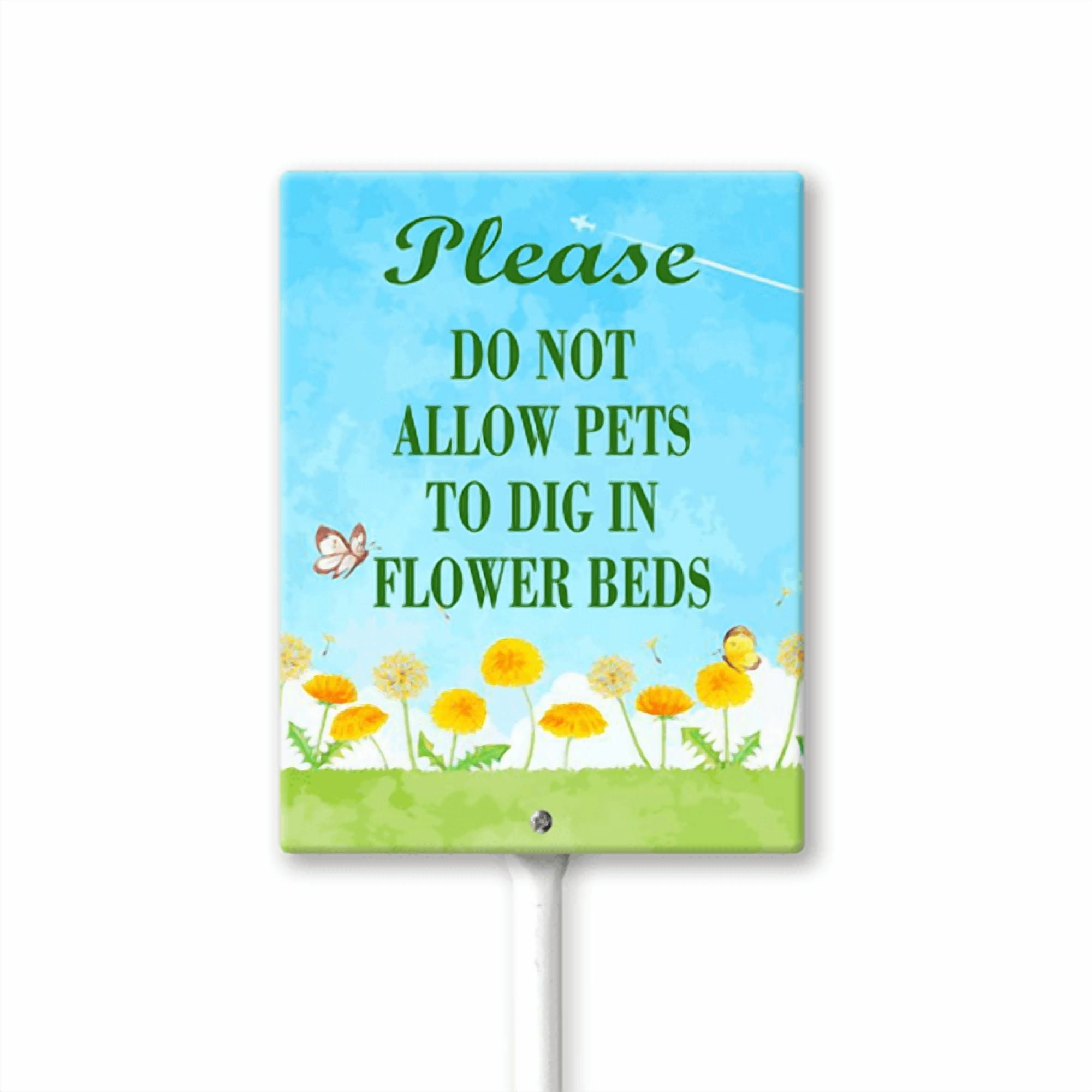 Eveokoki 4.6x6 Inch Please Do Not Allow Pets To Dig In Flower Beds ...