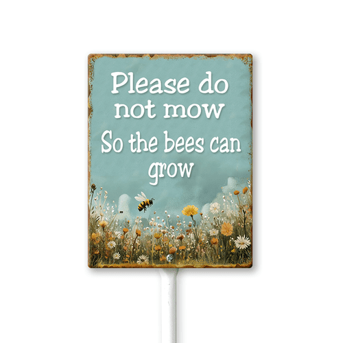 Eveokoki (4.6x6) IN Please Do Not Mow So The Bees Can Grow Yard Sign ...