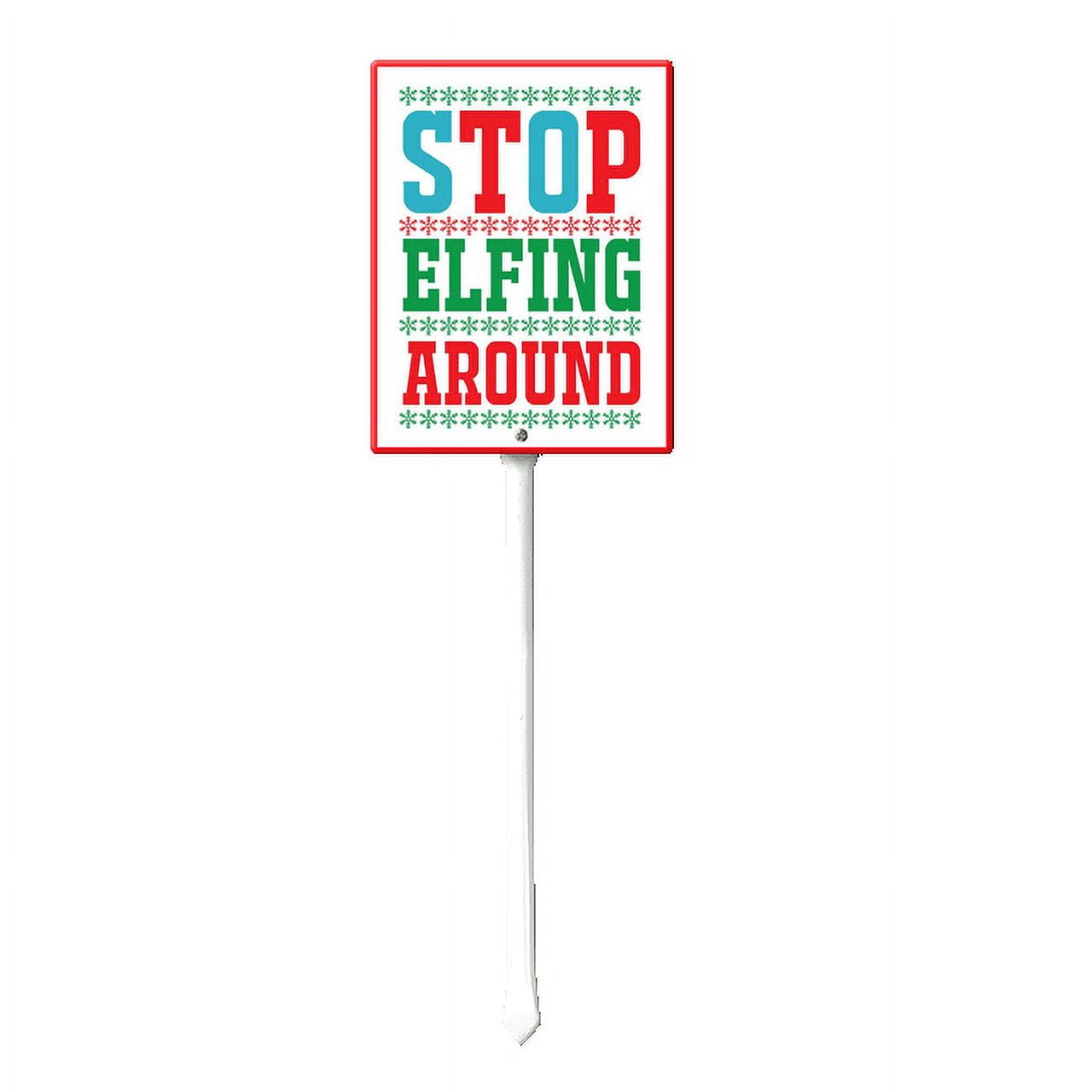 Eveokoki 4.6x6Inch Christmas Direction Sign Yard Stake, Stop Elfing ...
