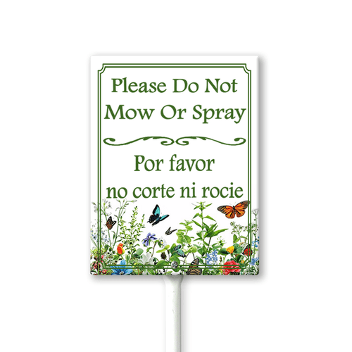 Eveokoki 7"x8.8" Aluminum Yard Sign "Please Do Not Mow Or Spray ...