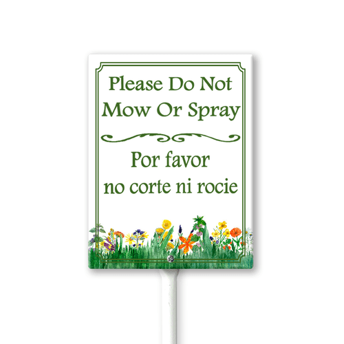 Eveokoki 7"x8.8" Aluminum Yard Sign "Please Do Not Mow Or Spray ...