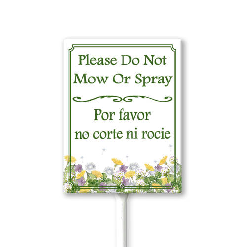 Eveokoki 7"x8.8" Aluminum Yard Sign "Please Do Not Mow Or Spray ...