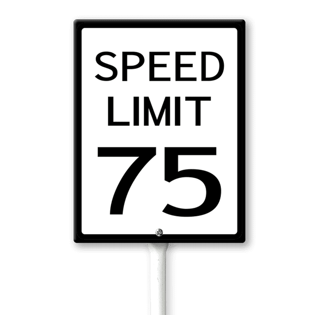 Eveokoki 7"x8.8" Speed Limit 75 Sign for Street - Traffic Signs with ...