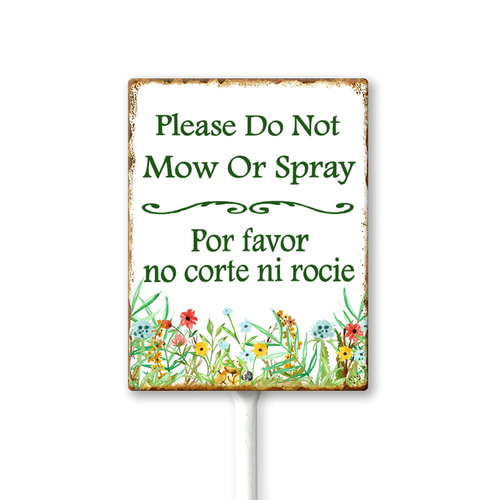 Eveokoki (7X8.8) IN Please Do Not Mow Or Spray Yard Sign With Metal ...