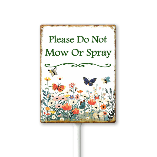 Eveokoki (7X8.8) IN Please Do Not Mow Or Spray Yard Sign With Metal ...