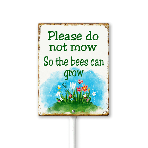 Eveokoki (7x8.8) IN Please Do Not Mow So The Bees Can Grow Yard Sign ...
