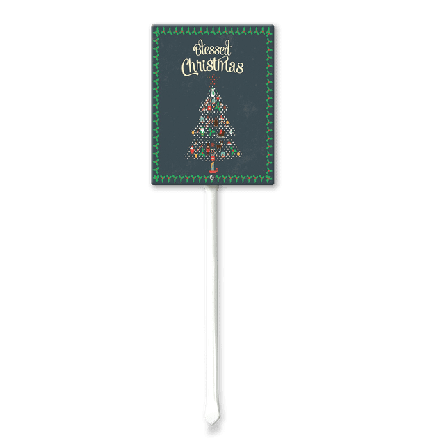 Eveokoki 7x8.8Inch Christmas Direction Sign Yard Stake, Blessed ...