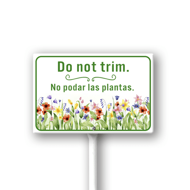 Eveokoki 8"x12" Aluminum Yard Sign "Do Not Trim No Podar As Plantas ...