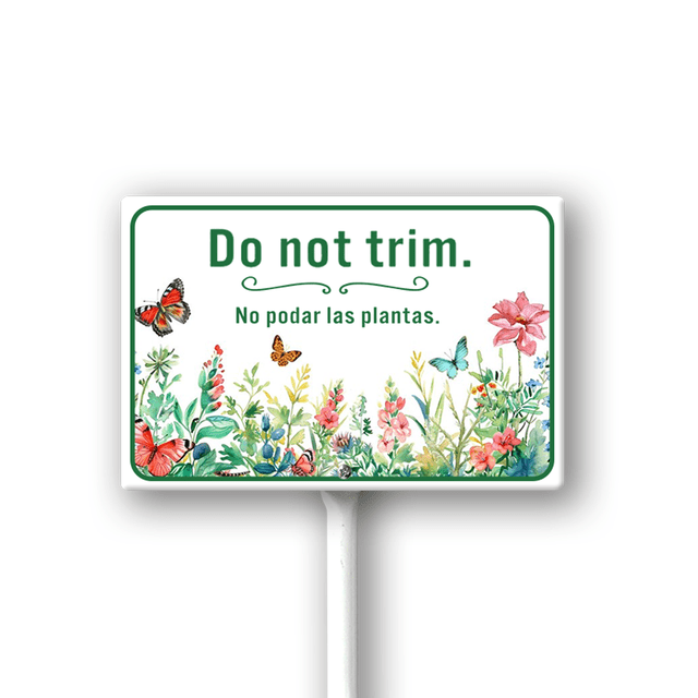Eveokoki 8"x12" Aluminum Yard Sign "Do Not Trim No Podar As Plantas ...