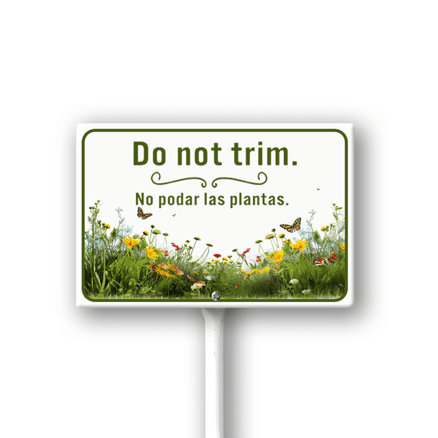 Eveokoki 8"x12" Aluminum Yard Sign "Do Not Trim No Podar As Plantas ...