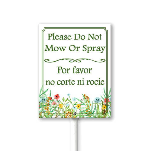 Eveokoki 8"x12" Aluminum Yard Sign "Please Do Not Mow Or Spray ...