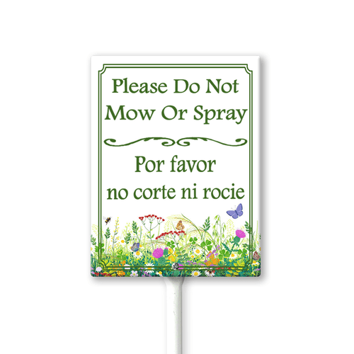 Eveokoki 8"x12" Aluminum Yard Sign "Please Do Not Mow Or Spray ...