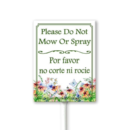 Eveokoki 8"x12" Aluminum Yard Sign "Please Do Not Mow Or Spray ...