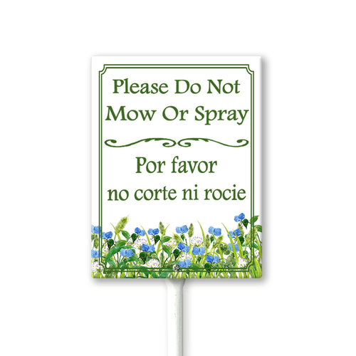 Eveokoki 8"x12" Aluminum Yard Sign "Please Do Not Mow Or Spray ...