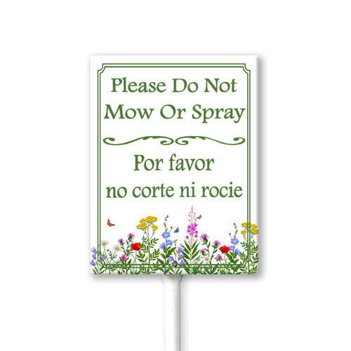 Eveokoki 8"x12" Aluminum Yard Sign "Please Do Not Mow Or Spray ...