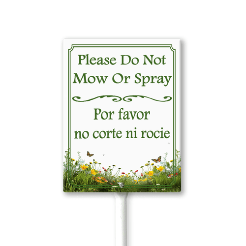 Eveokoki 8"x12" Aluminum Yard Sign "Please Do Not Mow Or Spray ...