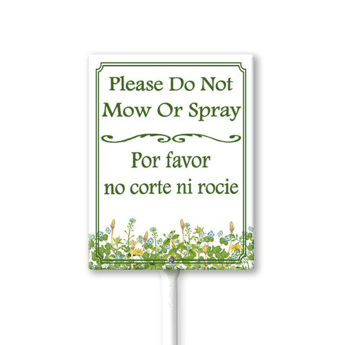 Eveokoki 8"x12" Aluminum Yard Sign "Please Do Not Mow Or Spray ...