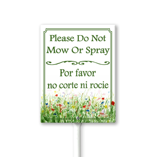 Eveokoki 8"x12" Aluminum Yard Sign "Please Do Not Mow Or Spray ...