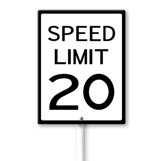 Eveokoki 8"x12" Speed Limit 20 Sign for Street - Traffic Signs with ...