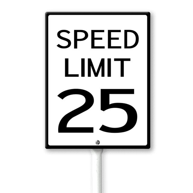Eveokoki 8"x12" Speed Limit 25 Sign for Street - Traffic Signs with ...