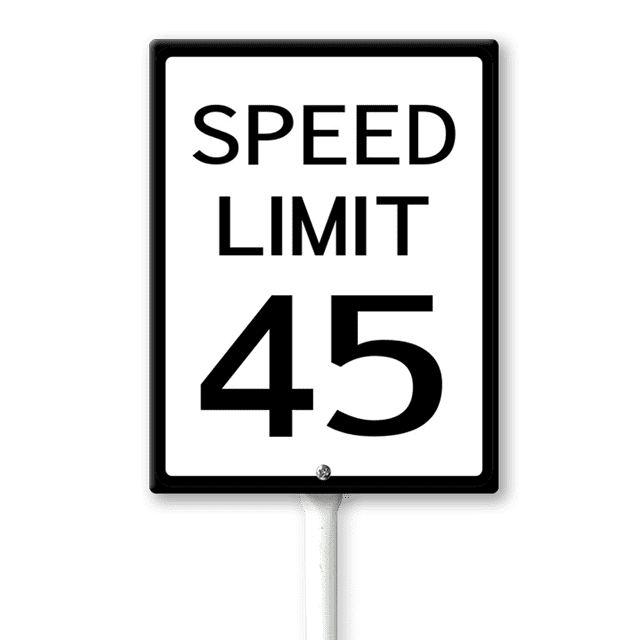 Eveokoki 8"x12" Speed Limit 45 Sign for Street - Traffic Signs with ...