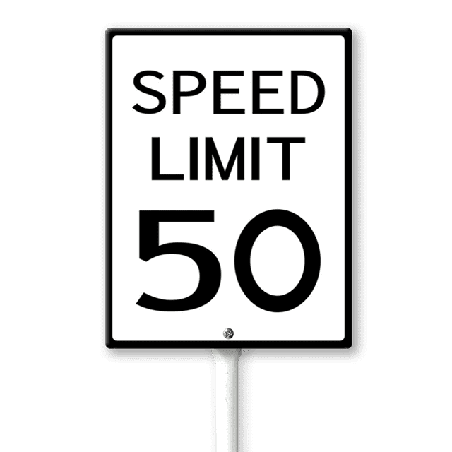 Eveokoki 8"x12" Speed Limit 50 Sign for Street - Traffic Signs with ...