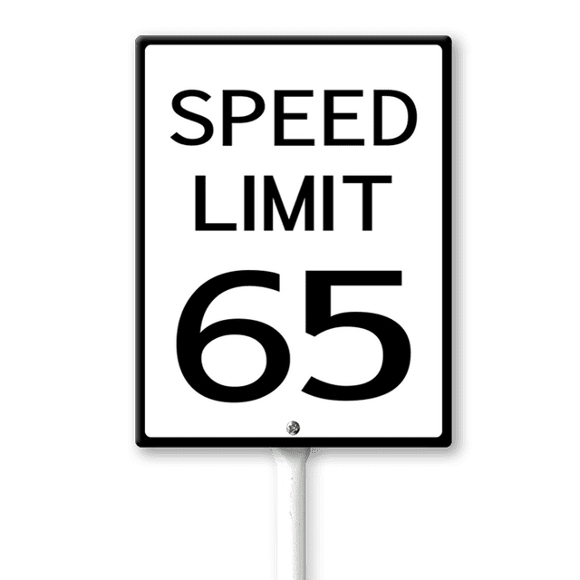 Eveokoki 8"x12" Speed Limit 65 Sign for Street - Traffic Signs with ...