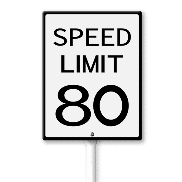Eveokoki 8"x12" Speed Limit 80 Sign for Street - Traffic Signs with ...
