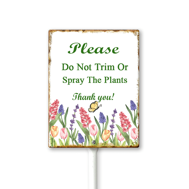 Eveokoki (8X12) IN Please Do Not Trim Or Spray The Plants Yard Sign ...