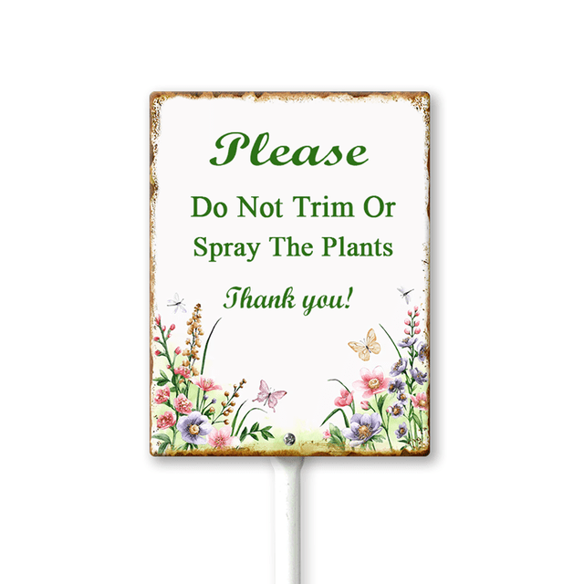Eveokoki (8X12) IN Please Do Not Trim Or Spray The Plants Yard Sign ...
