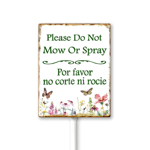 Eveokoki (8X12) IN Please Do Not Mow Or Spray Yard Sign With Metal ...