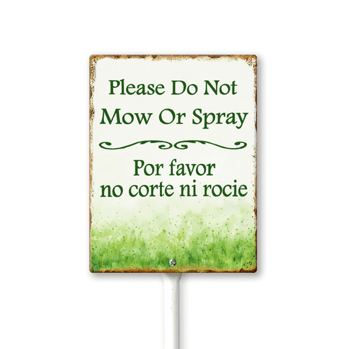 Eveokoki (8X12) IN Please Do Not Mow Or Spray Yard Sign With Metal ...