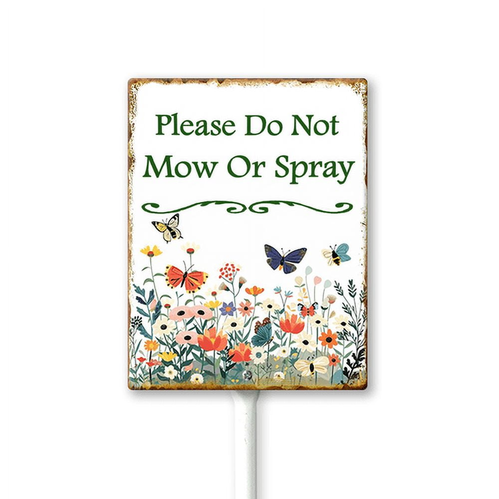 Eveokoki (8X12) IN Please Do Not Mow Or Spray Yard Sign With Metal ...