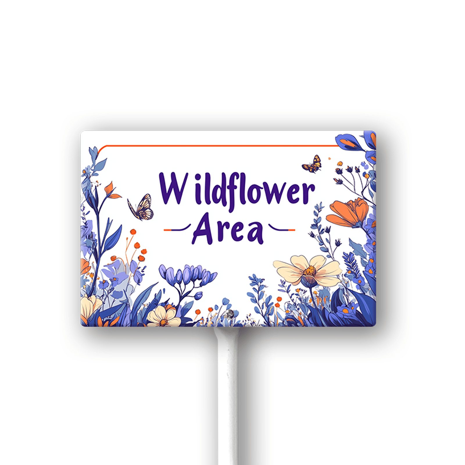 Eveokoki (8X12) IN Wildflower Area Yard Sign With Stake Kit Rustproof ...