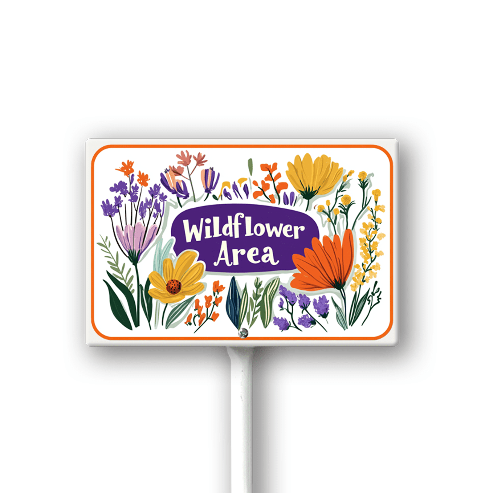Eveokoki (8X12) IN Wildflower Area Yard Sign With Stake Kit Rustproof ...
