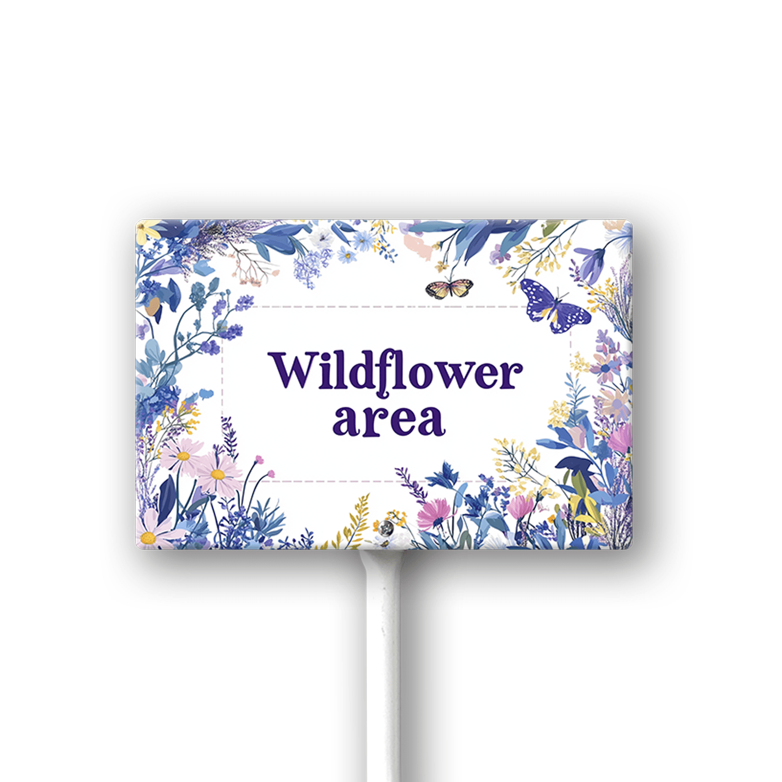 Eveokoki (8X12) IN Wildflower Area Yard Sign With Stake Kit Rustproof ...