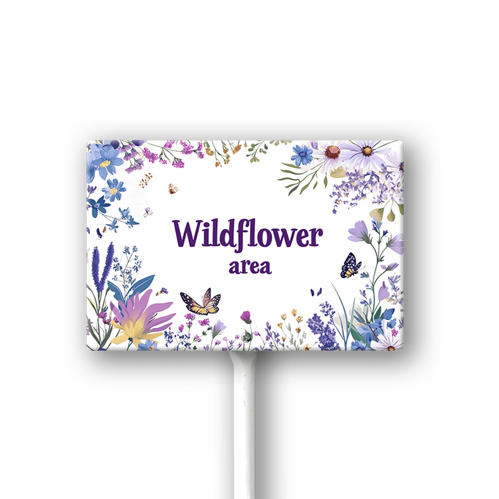 Eveokoki (8X12) IN Wildflower Area Yard Sign With Stake Kit Rustproof ...