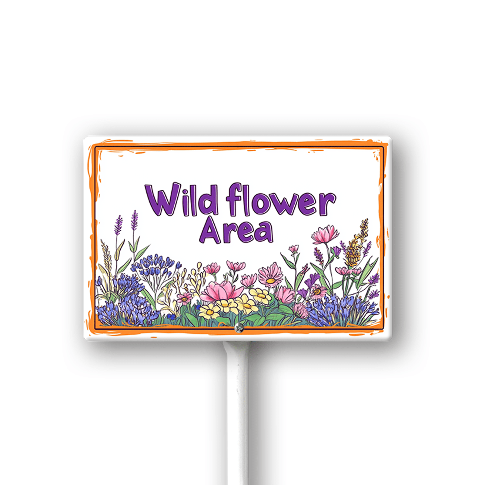 Eveokoki (8X12) IN Wildflower Area Yard Sign With Stake Kit Rustproof ...
