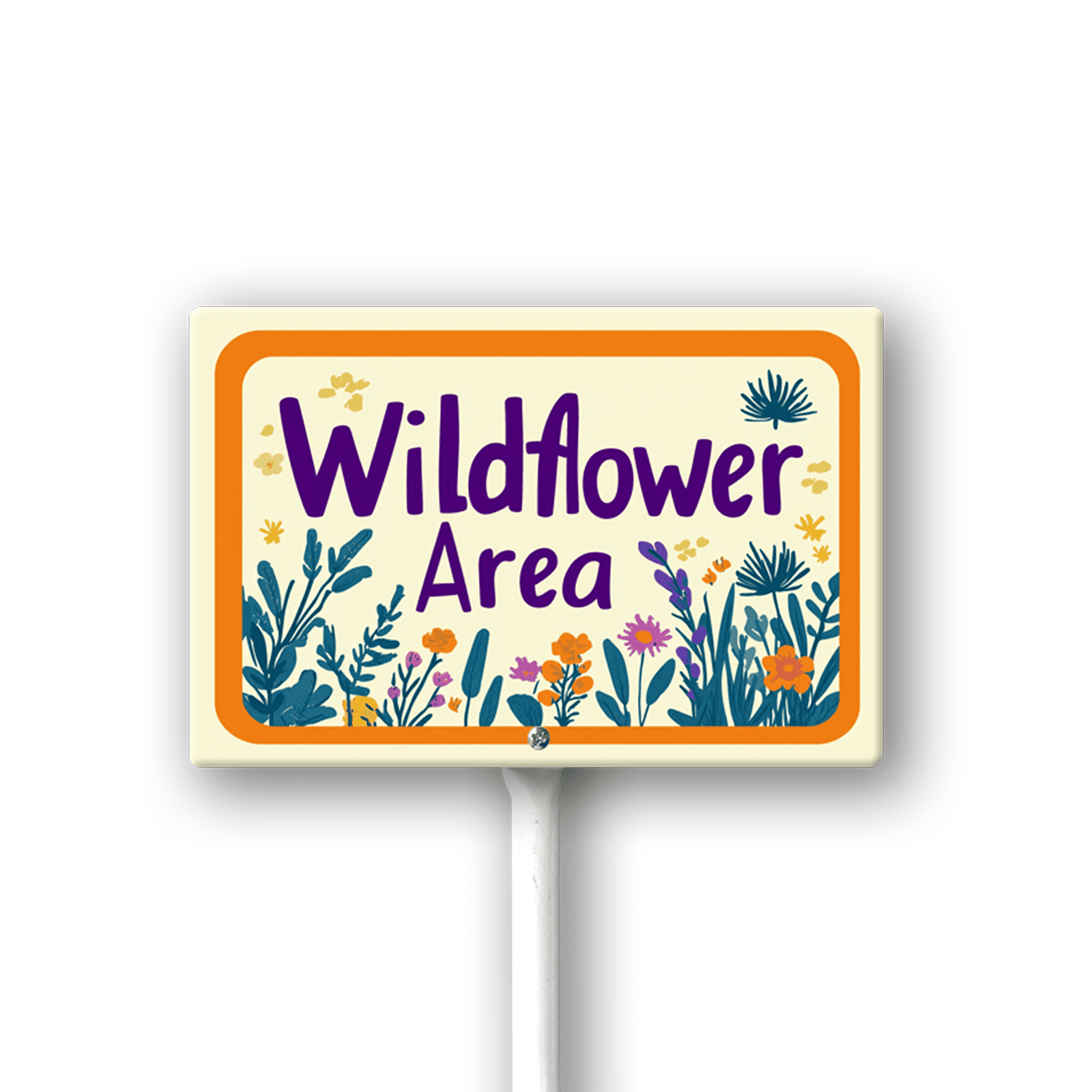 Eveokoki (8X12) IN Wildflower Area Yard Sign With Stake Kit Rustproof ...