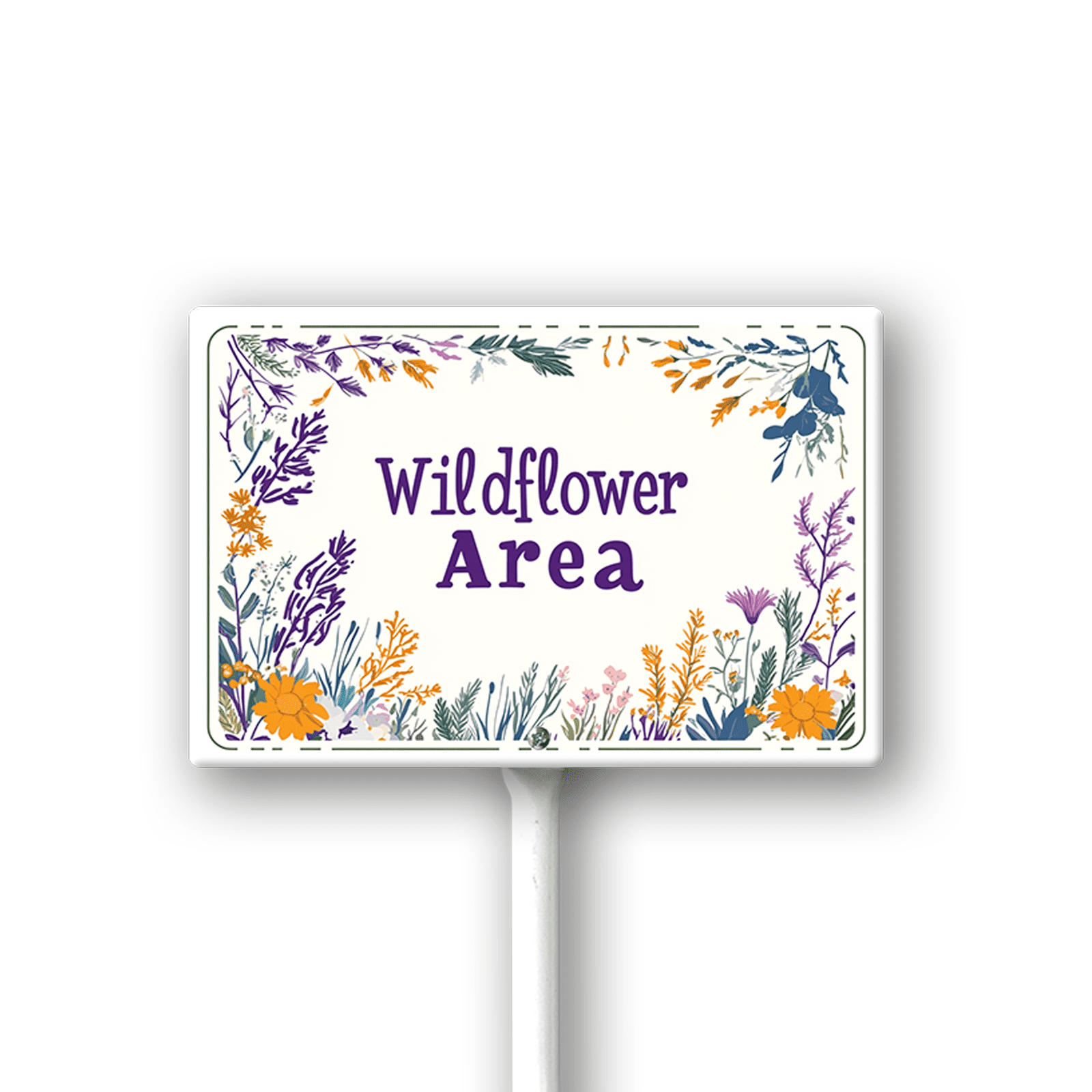 Eveokoki (8X12) IN Wildflower Area Yard Sign With Stake Kit Rustproof ...
