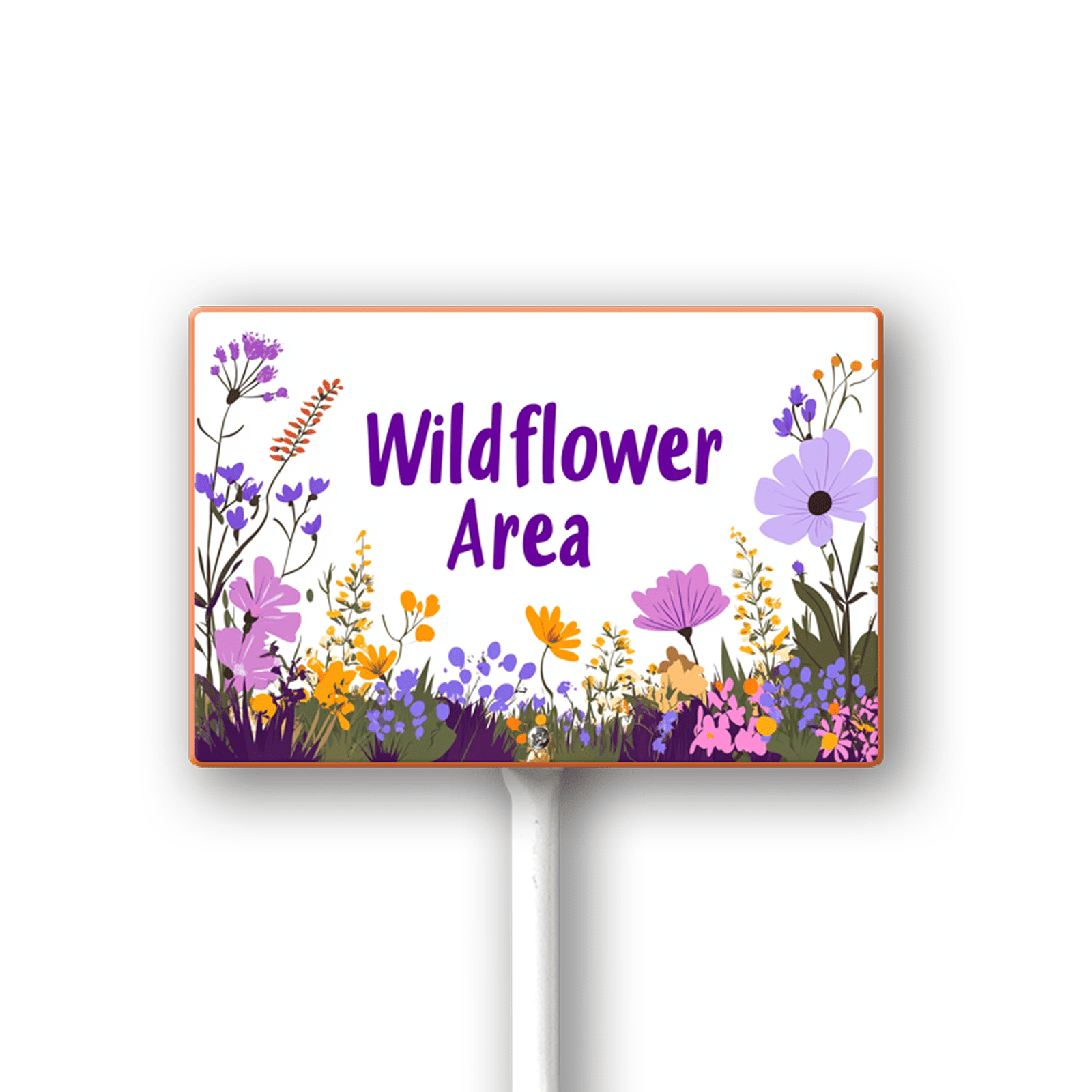 Eveokoki (8X12) IN Wildflower Area Yard Sign With Stake Kit Rustproof ...
