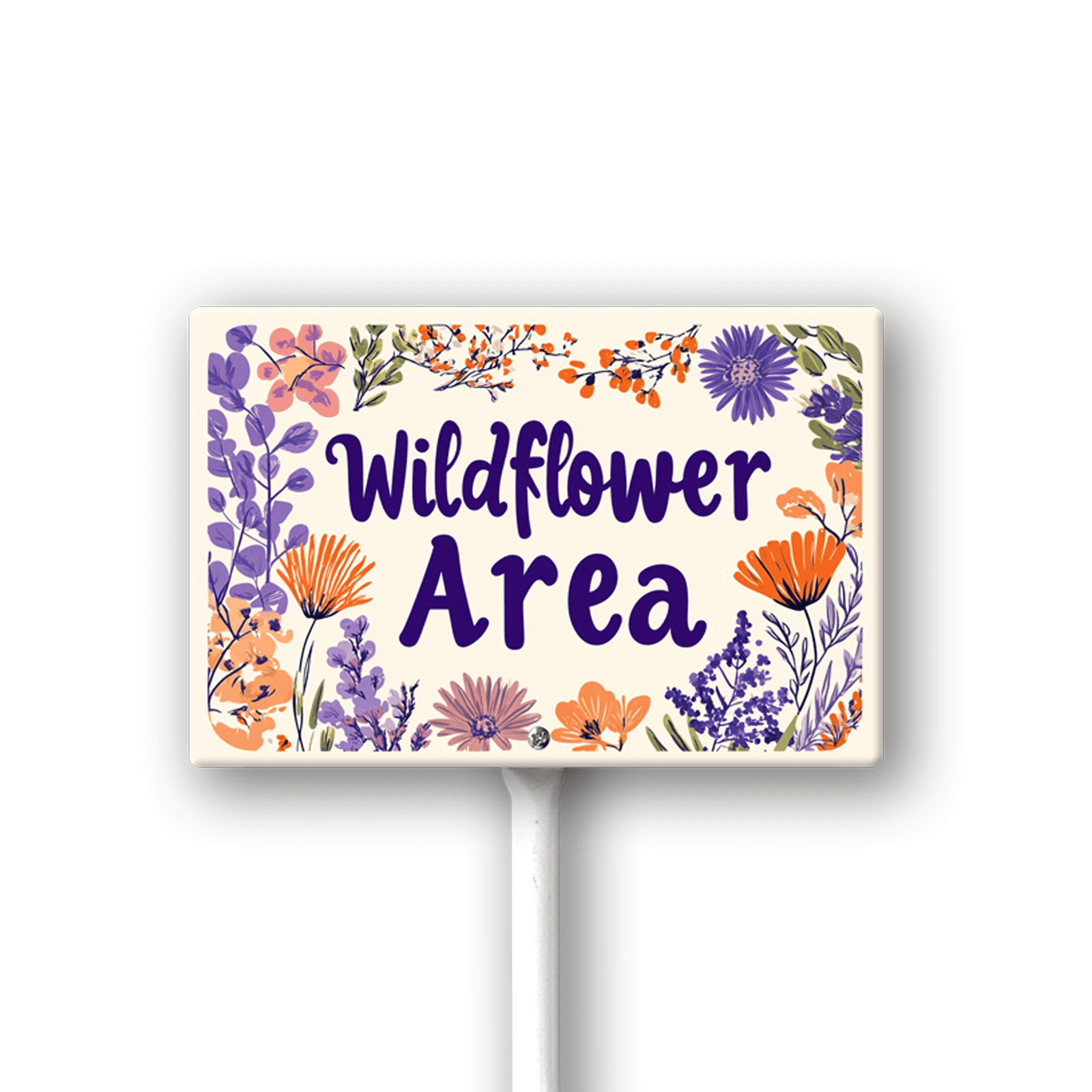 Eveokoki (8X12) IN Wildflower Area Yard Sign With Stake Kit Rustproof ...