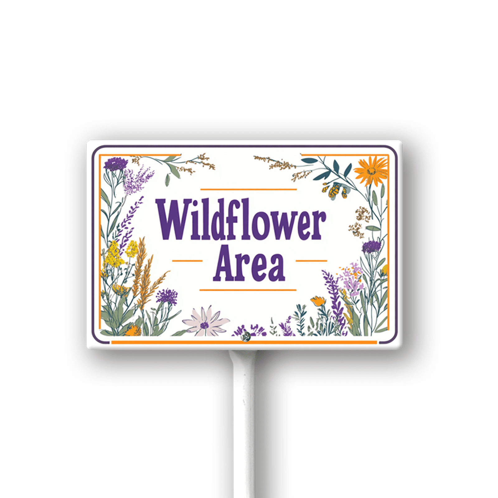 Eveokoki (8X12) IN Wildflower Area Yard Sign With Stake Kit Rustproof ...